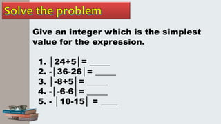 Mathematics presentation about Absolute Value.pptx | Free Download