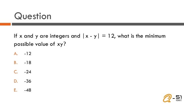 Absolute Value Questions