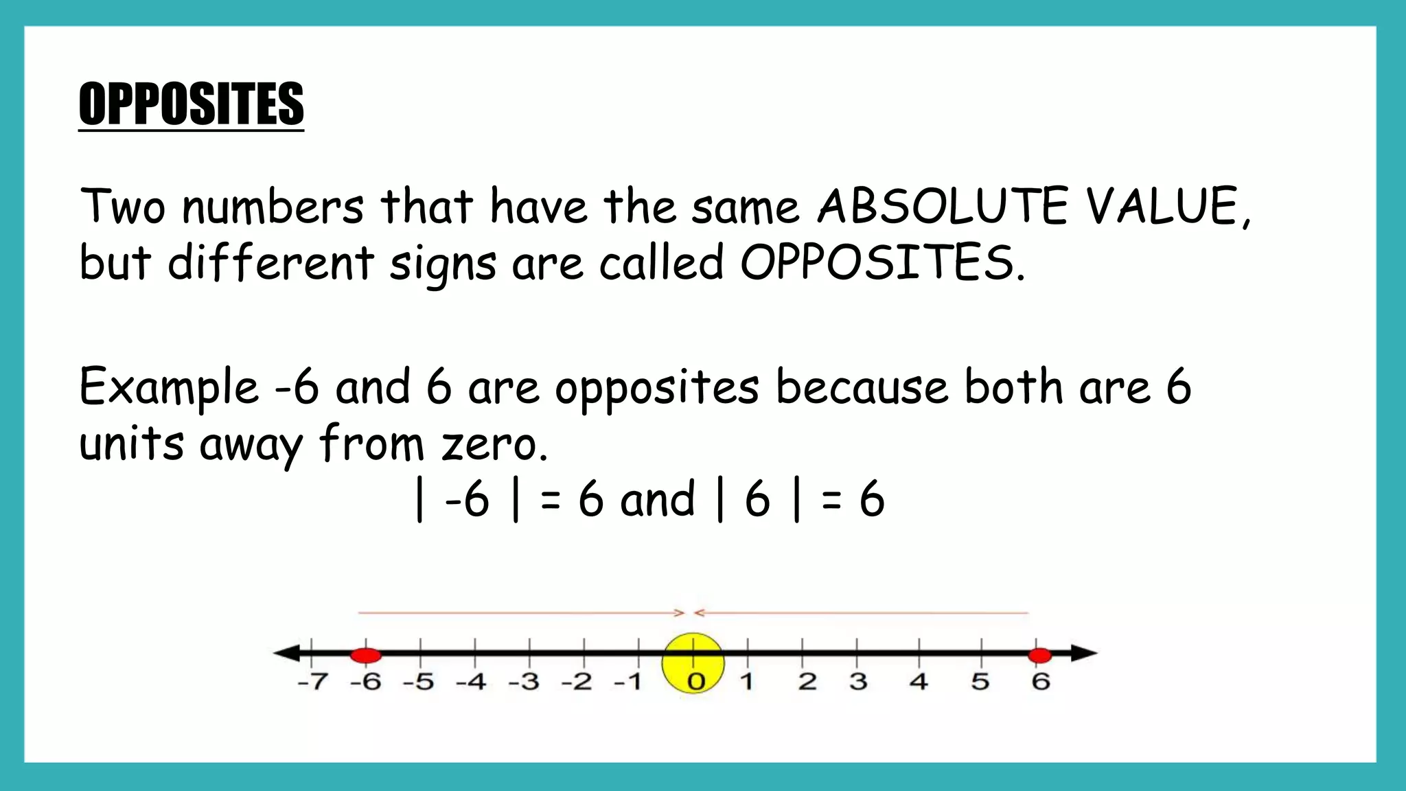Absolute Value and the Fundamental Operations on Integers.pptx