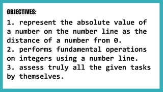 Absolute Value and the Fundamental Operations on Integers.pptx