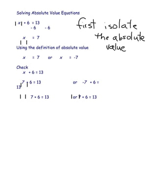 Absolute Value Equations & Inequalities | PPT | Physics | Science