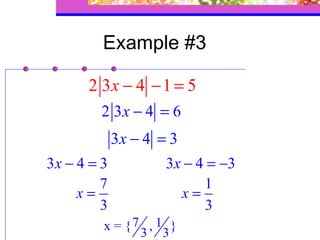 Absolute value equations | PPT