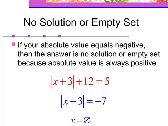 Absolute value equations | PPT