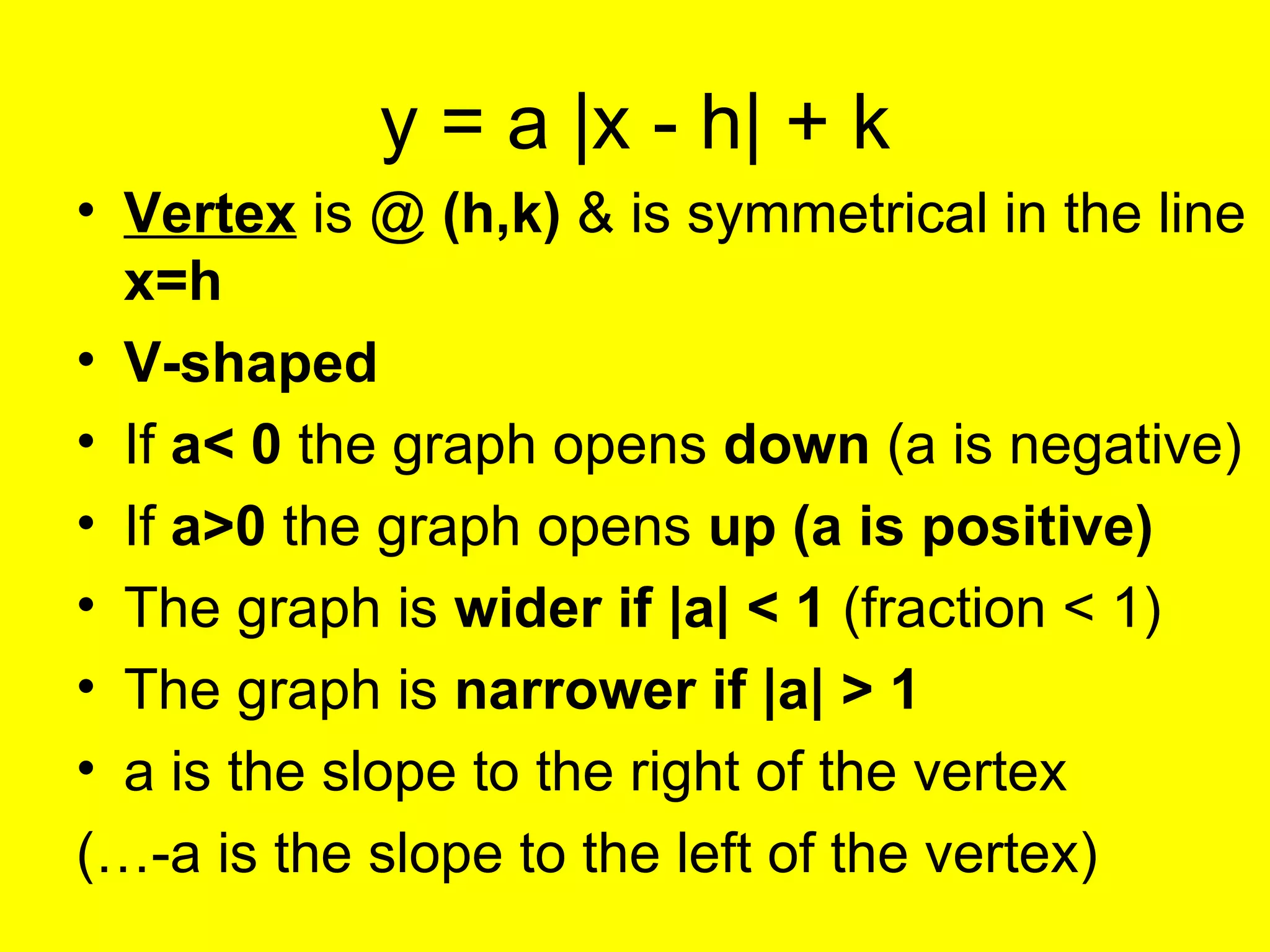 Absolute value functions | PPT