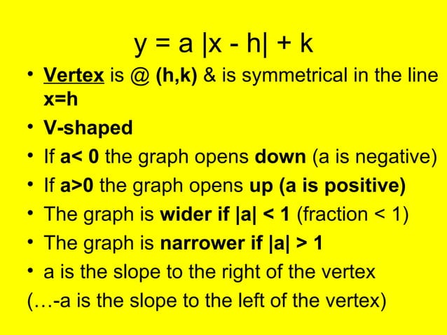 Absolute value functions | PPT | Physics | Science