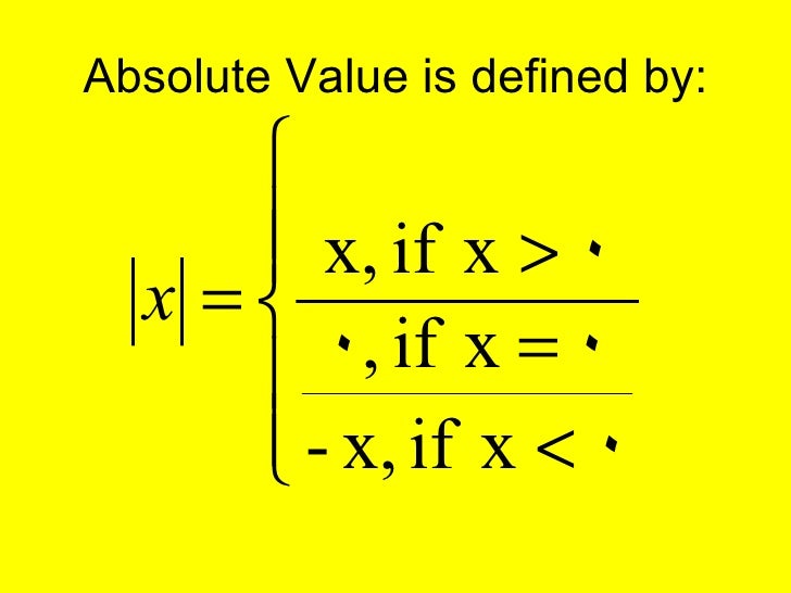 Absolute value functions