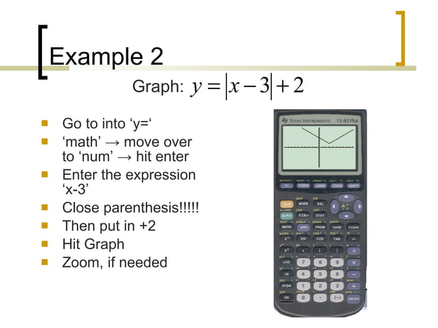 Absolute Value Functions & Graphs - Module 4 and 5 | PPT
