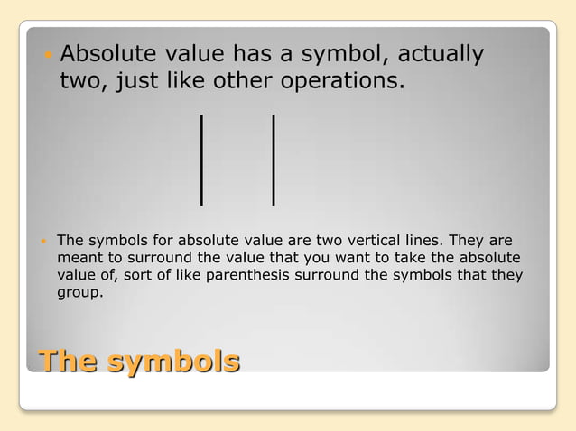 Absolute value tutorial | PPT