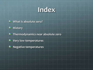 Absolute Zero | PPTX