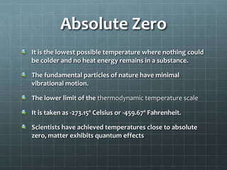 Absolute Zero | PPTX