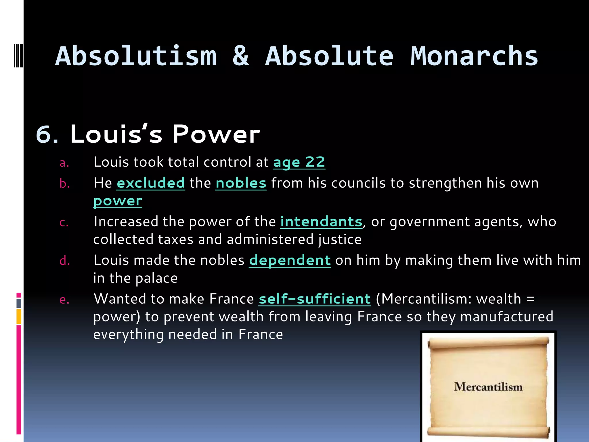 French Absolutism and absolute monarchs | PPTX