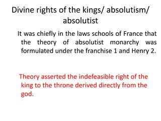 Absolutist and anti absolutist theories of 16th centuries | PPT