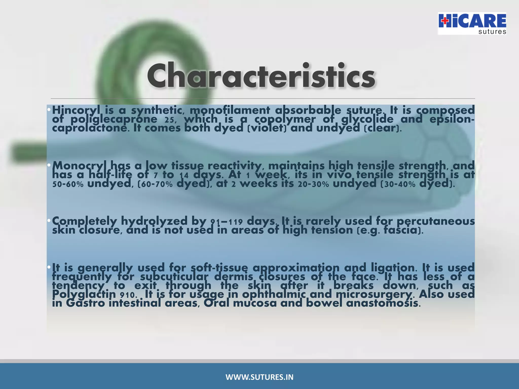 Types of Absorbable Sutures | PDF