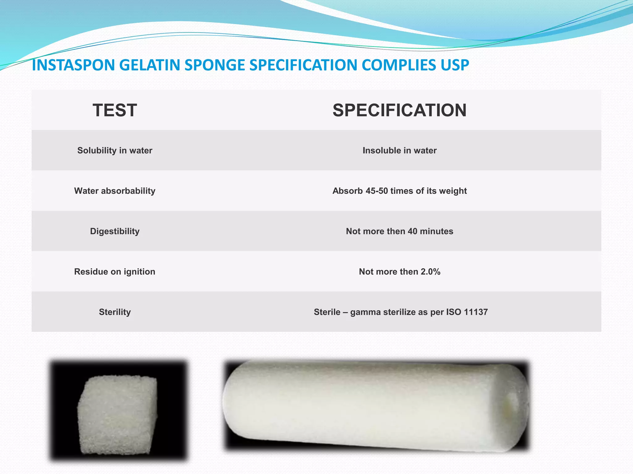 Absorbable Gelatin Sponge | PPTX