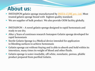 Absorbable Gelatin Sponge | PPTX