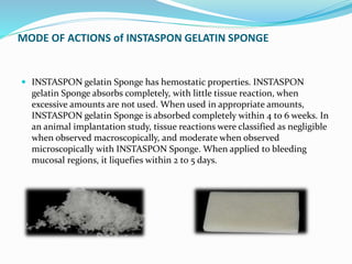 Absorbable Gelatin Sponge | PPTX