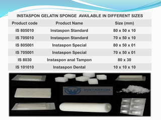 Absorbable Gelatin Sponge | PPTX