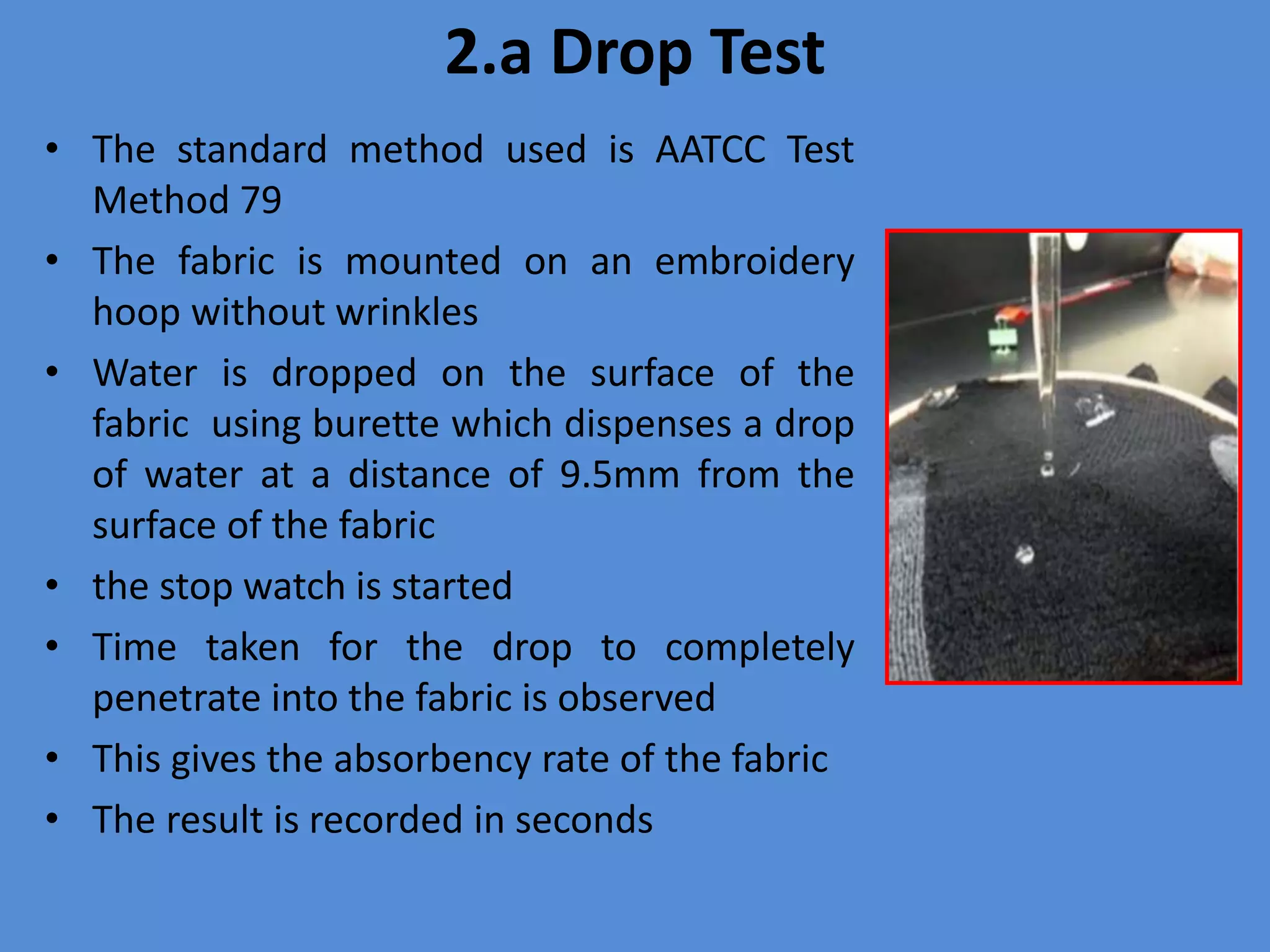 Absorbency tests | PPTX