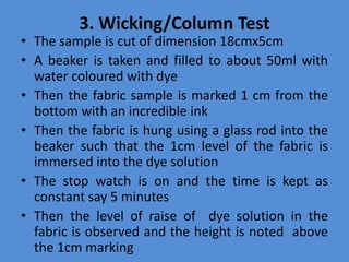Absorbency tests | PPTX