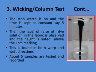 Absorbency tests | PPTX