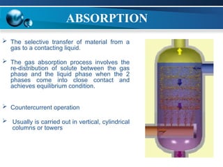 Absorber with details including Material Balance | PPTX