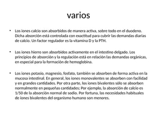 absorcion , carrera de nutricion , fisiologia | PPTX