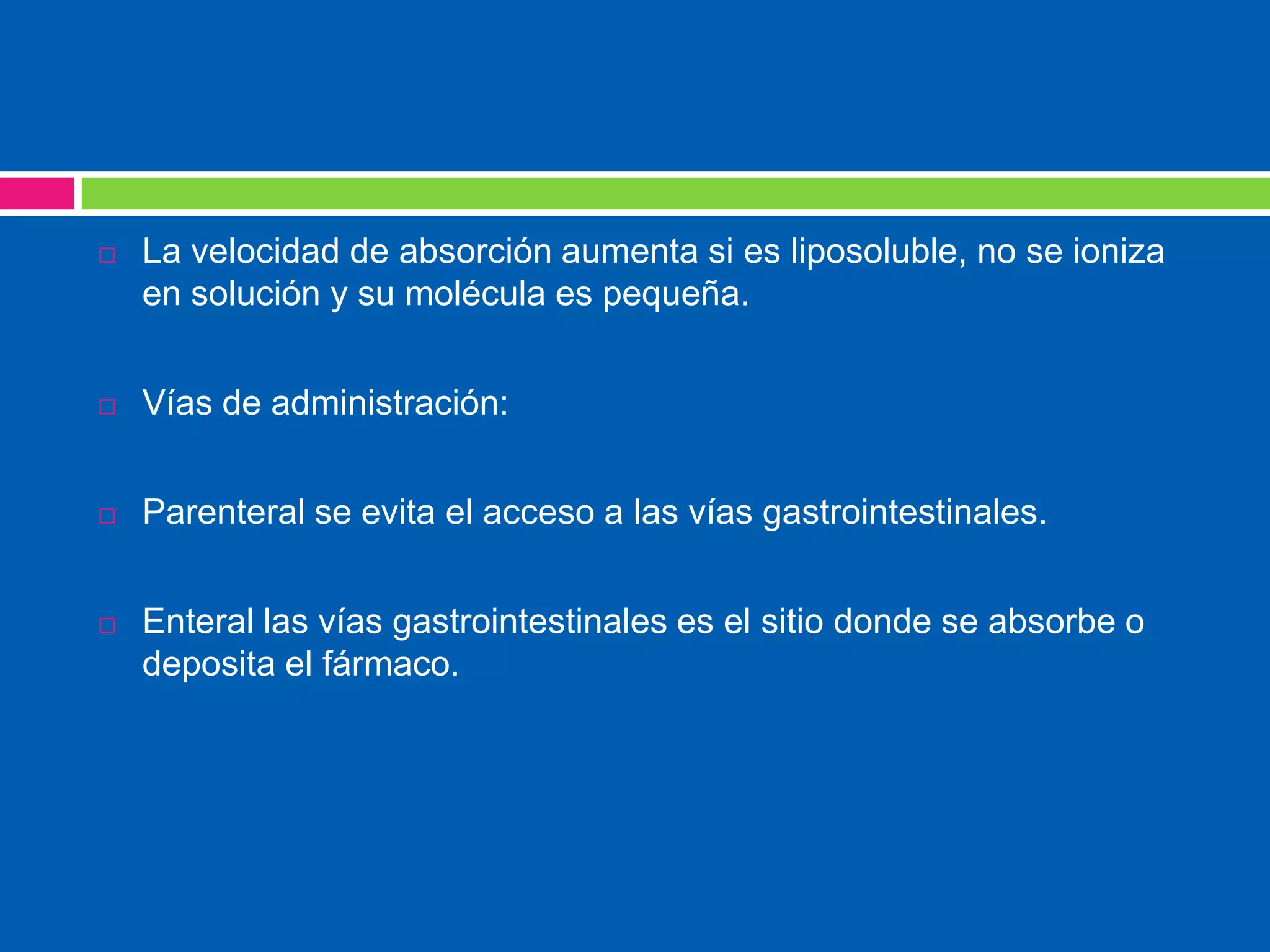 Absorcion de farmacos | PPTX