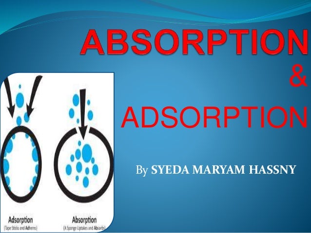 Adsorption And Absorption Adsorbtion Definition Examples