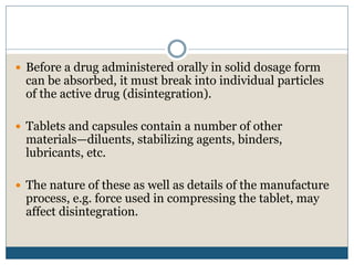 Absorption of drugs pharmacology ppt | PPTX