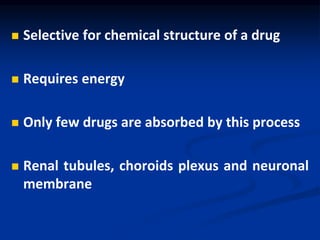 Absorption of drugs in pharmacology .ppt