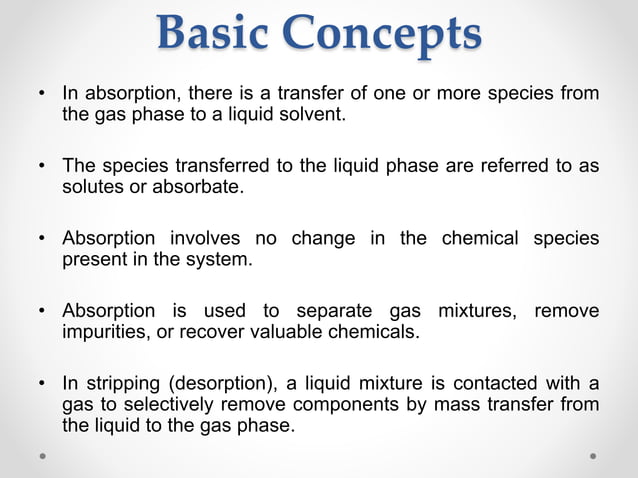 Proceso de absorción en fase liquido- vapor.pptx | Chemistry | Science