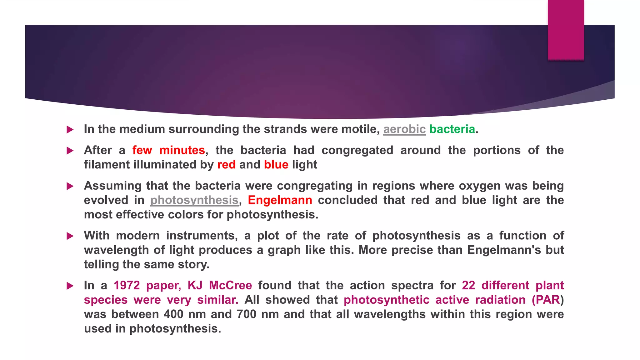 Absorption and action spectrum | PPTX