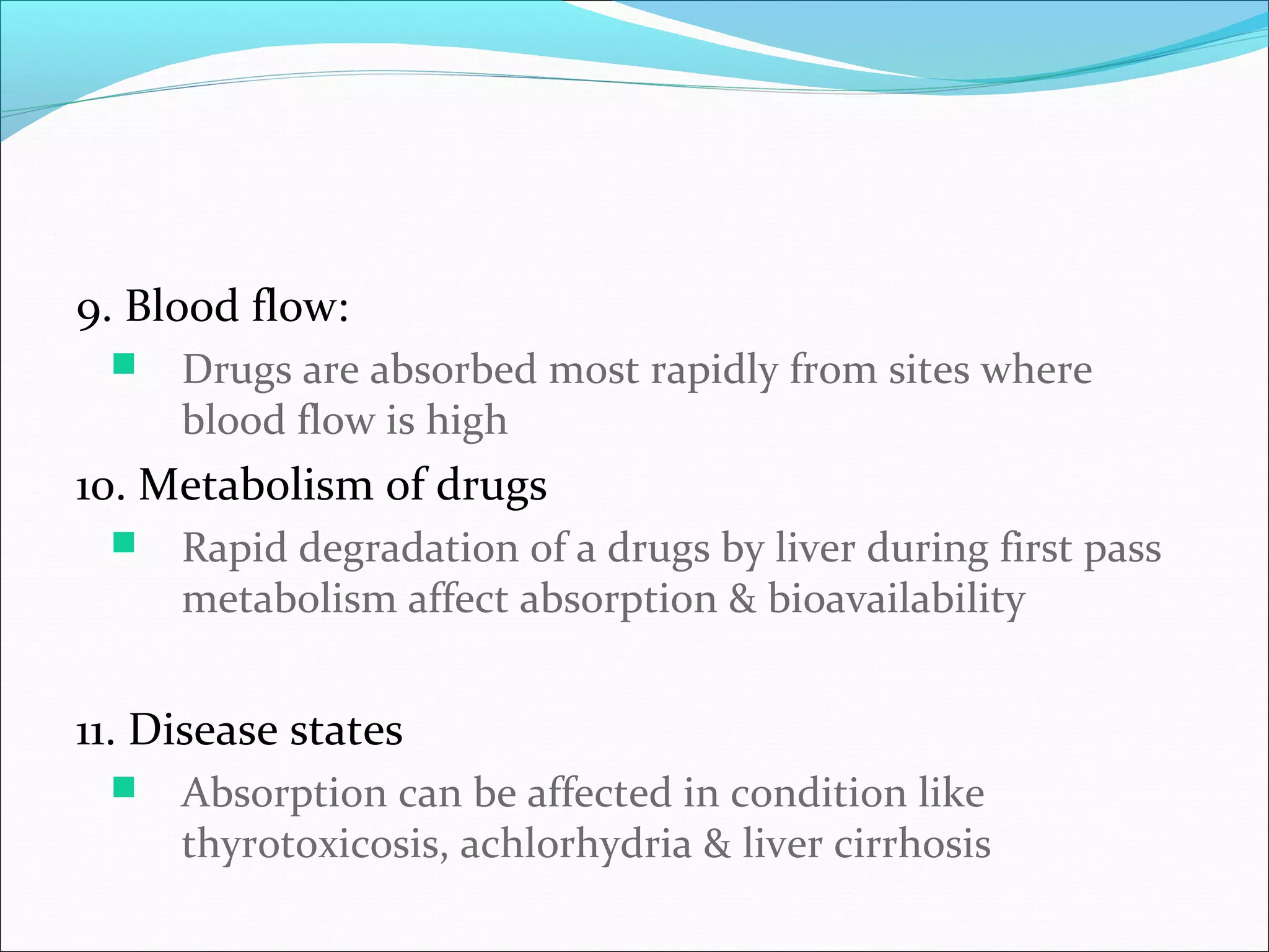 Absorption and distribution of drugs | PPT