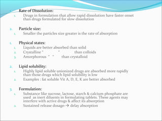 Absorption and distribution of drugs | PPT