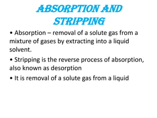 Absorption and stripping ppt by sumon sahoo | PDF
