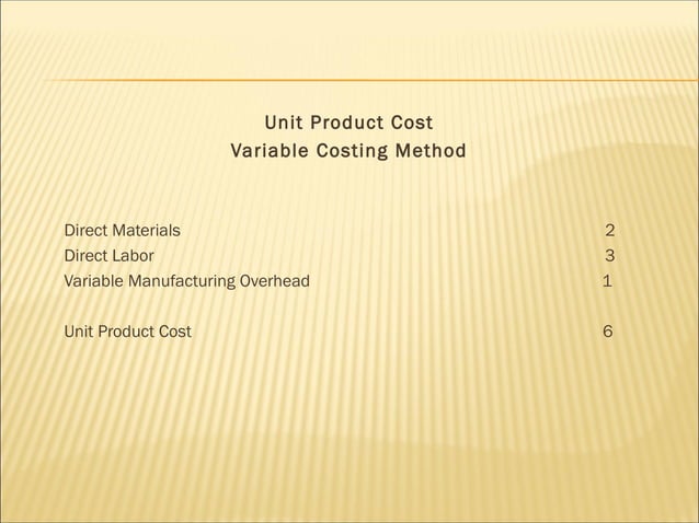 Absorption and Variable Costing (Cost Accounting) | PPT