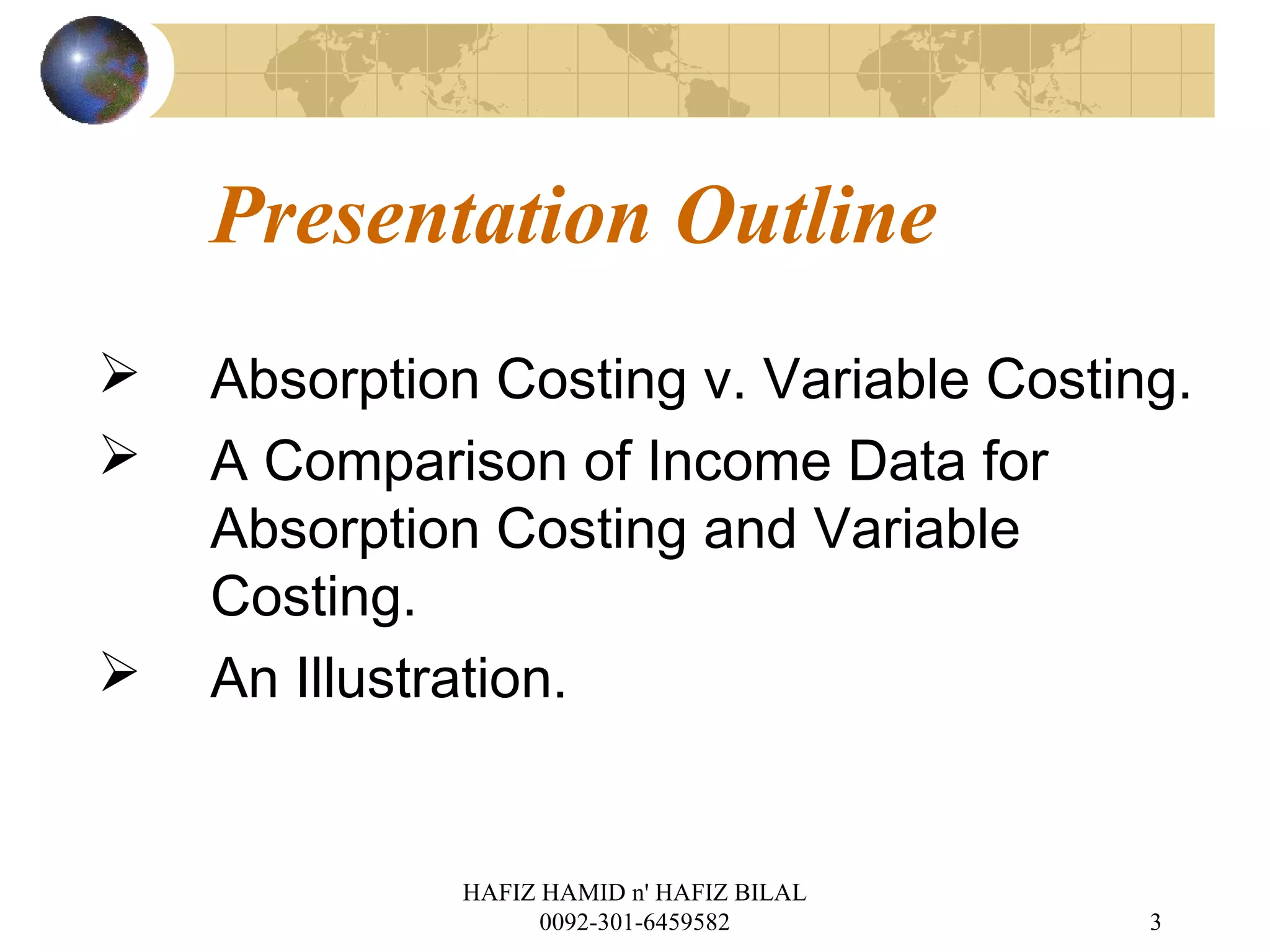 Absorption And Variable Costing | PPT