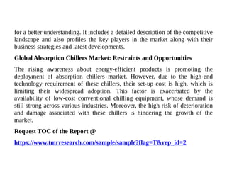 Absorption Chillers Regional Segmentation of the Market by 2025 | PPT