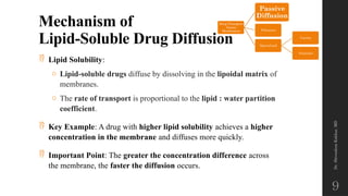 Pharmacokinetics: Membrane Transport and Drug Absorption | PPTX