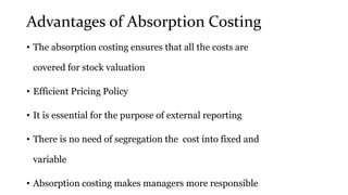 Absorption Costing Concept | PPTX