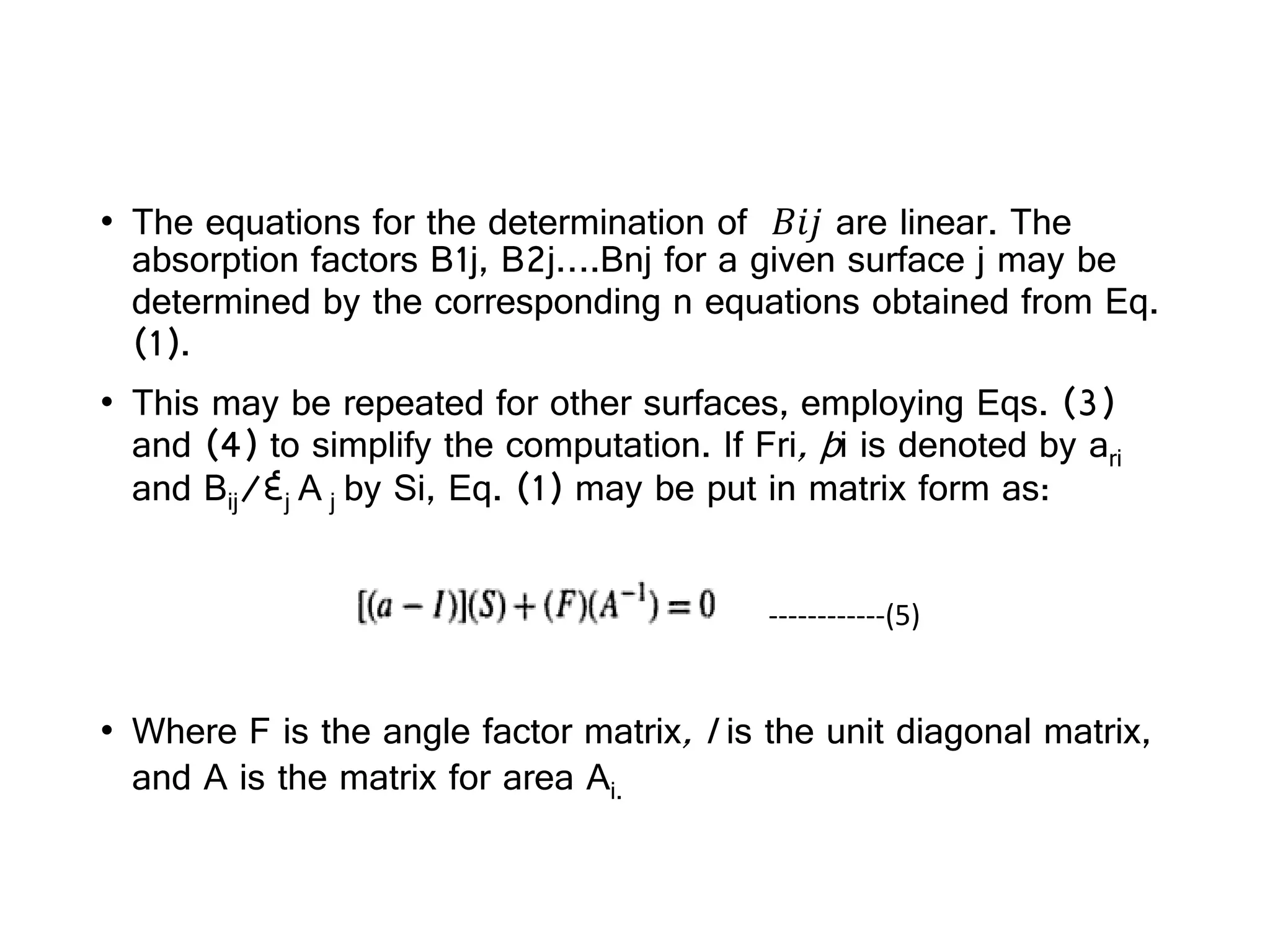 Absorption factor method of radiation | PPT
