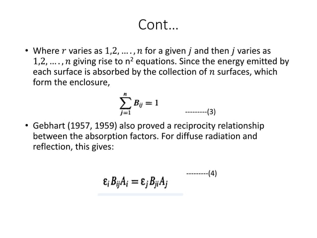 Absorption factor method of radiation | PPT