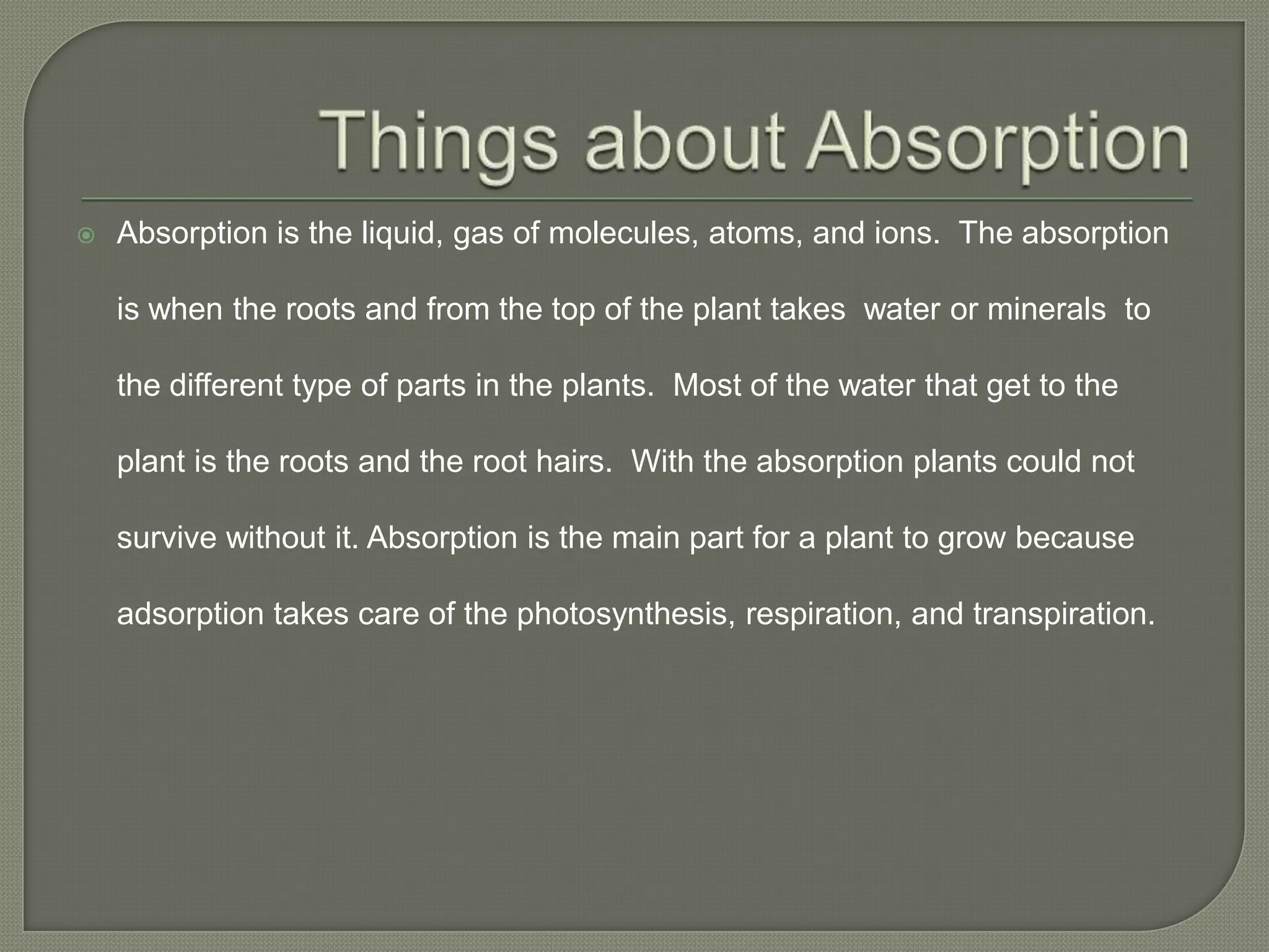 Plant Absorption | PPTX