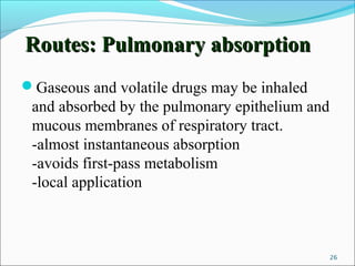 Absorption in pharmacology | PPT