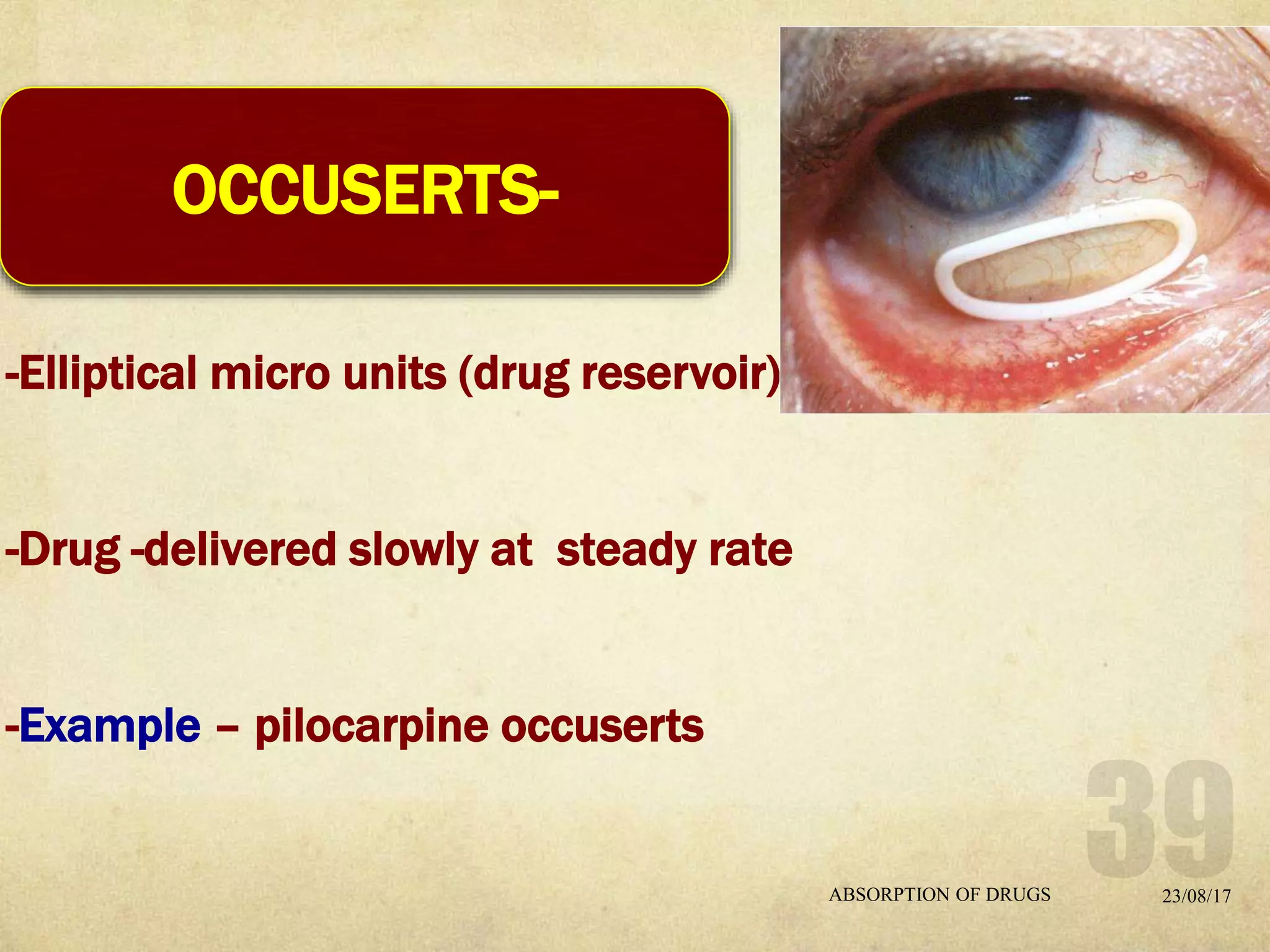 Absorption of drugs | PPTX