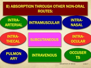 Absorption of drugs | PPTX