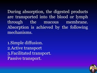Absorption of digested food | PPTX