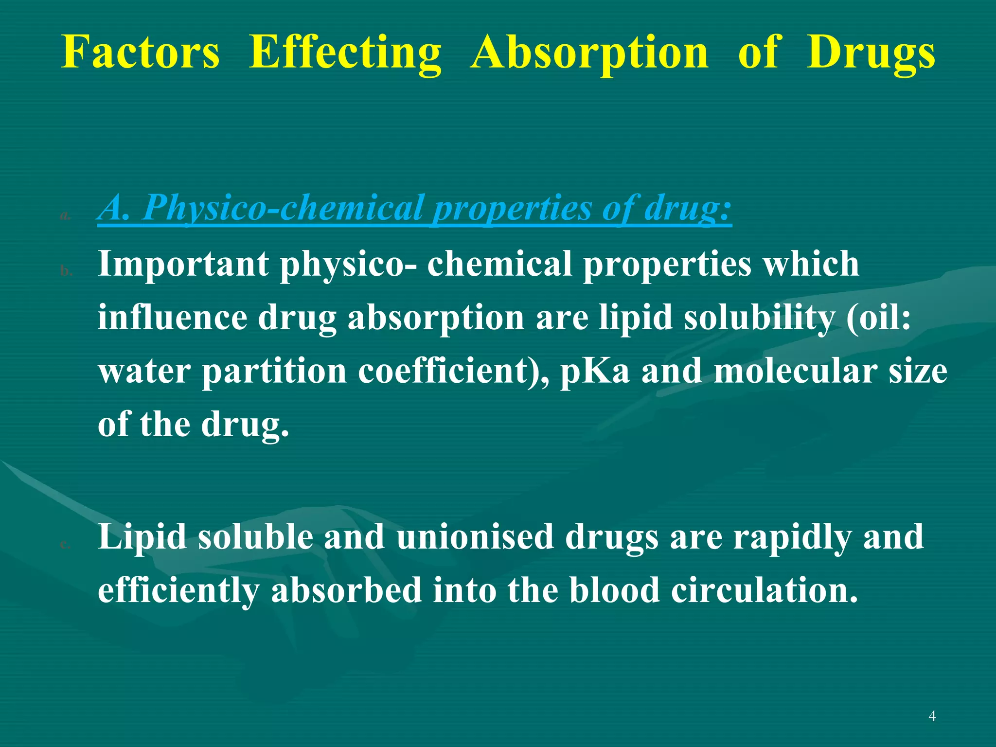 Absorption of drug | PDF