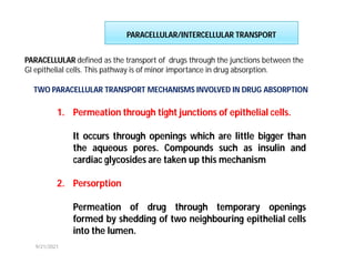 Absorption of drug | PDF