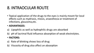Absorption of drug from extravascular route.pptx | Skin and Dermatology ...